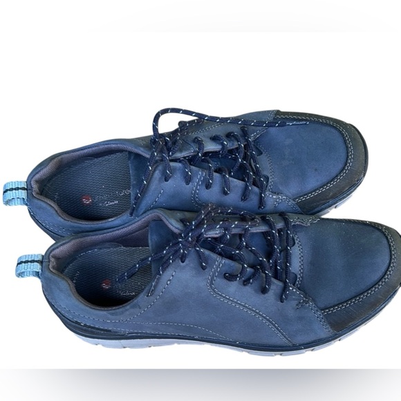 Clarks | Shoes | Clarks Wave Go Navy Nubuck Leather Trainer Sneaker 65 ...